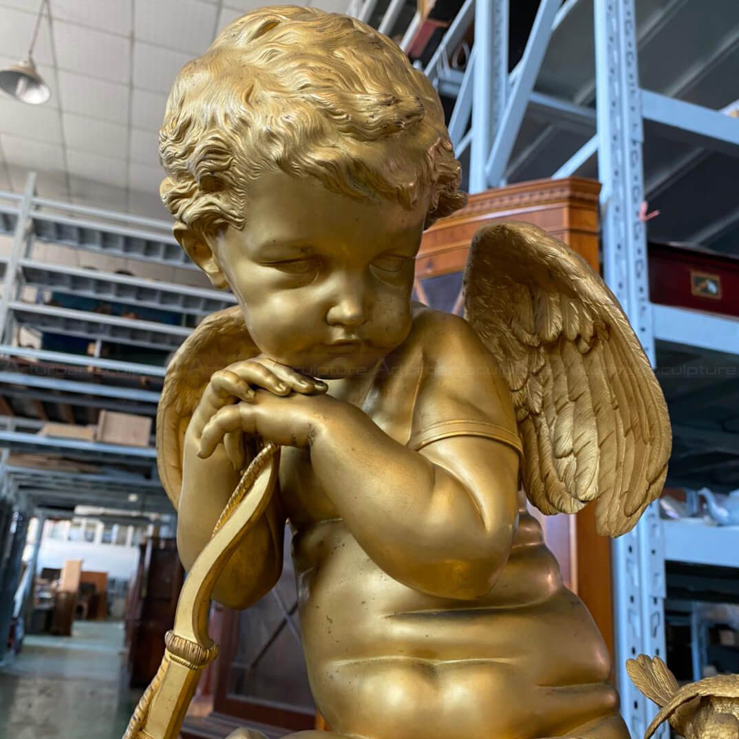 gold cupid statue - Arturban Statue