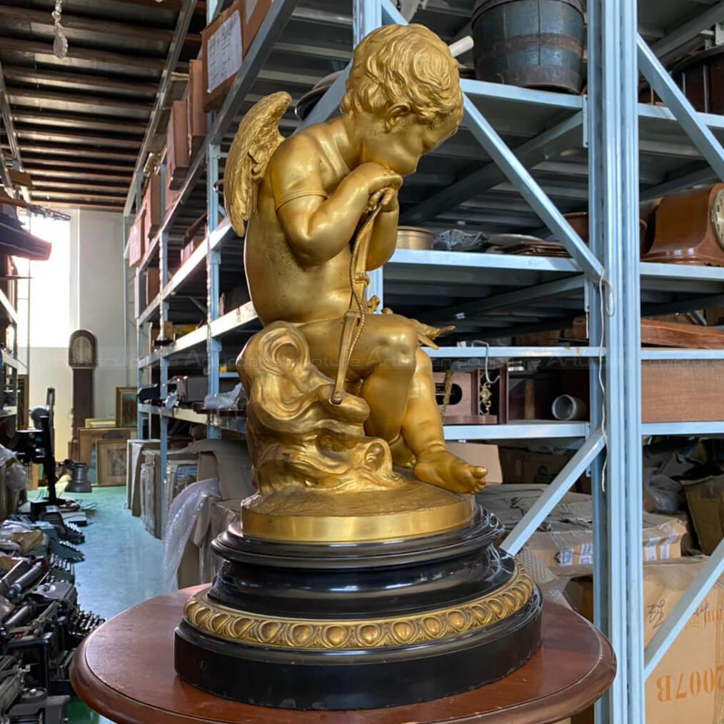 gold cupid statue - Arturban Statue