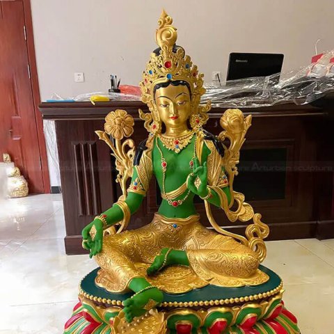 Green Tara Sculpture - Arturban Statue