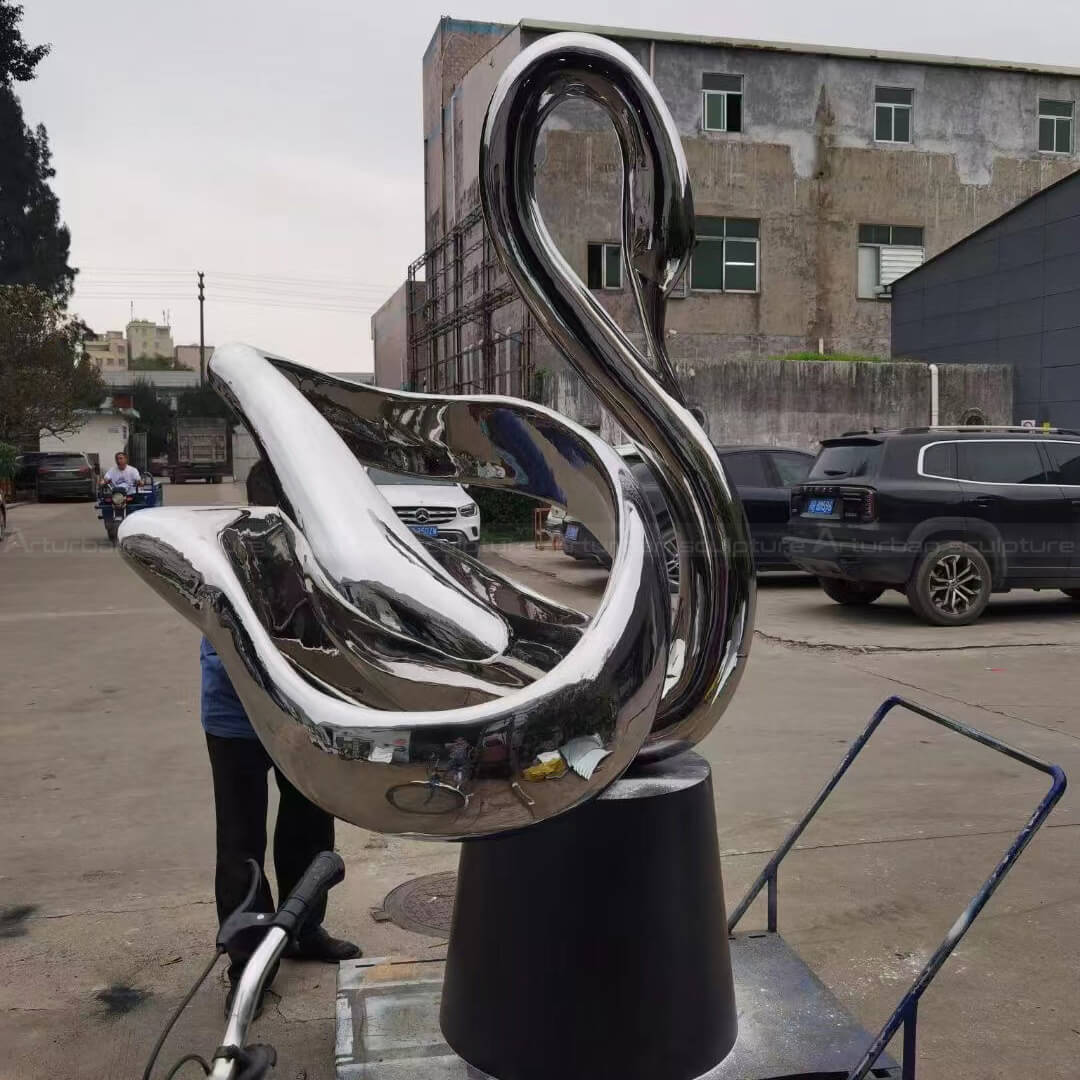 stainless steel swan - Arturban Statue