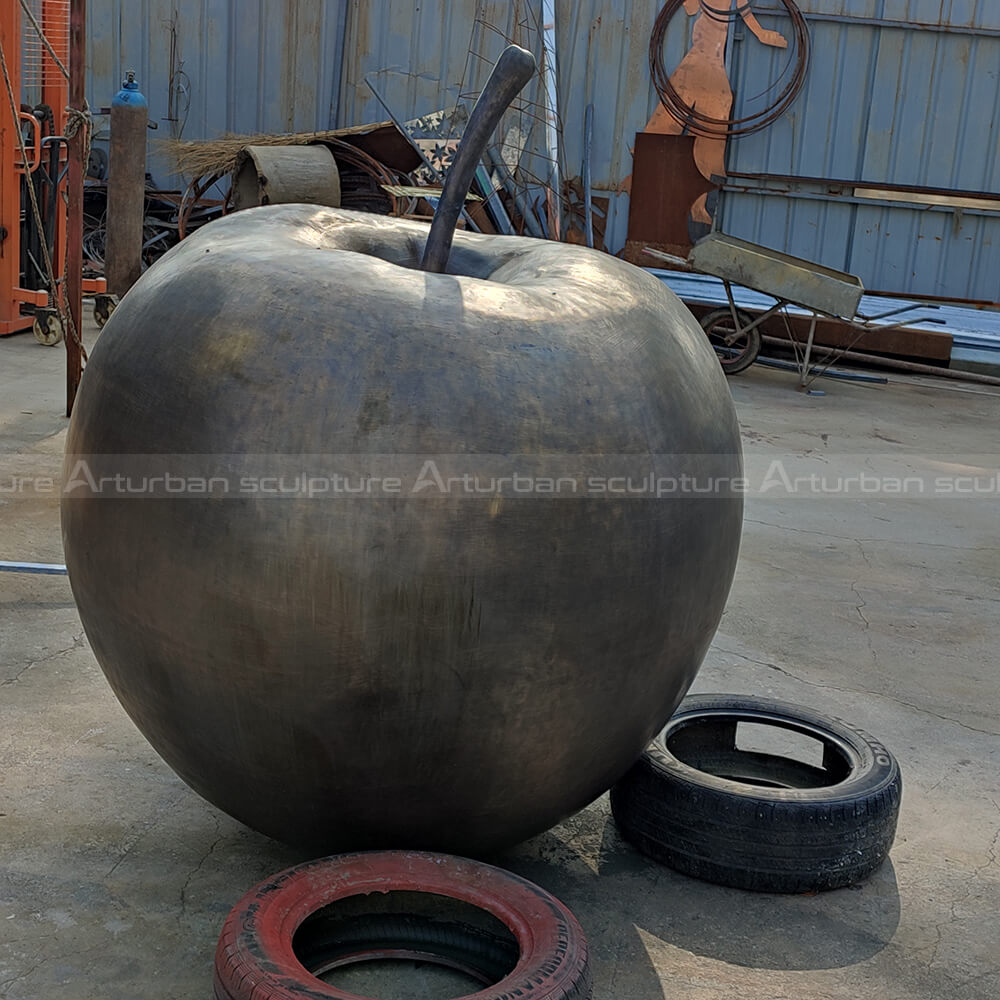 bronze apple sculpture - Arturban Statue