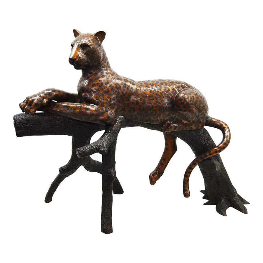 leopard on tree sculpture - Arturban Statue