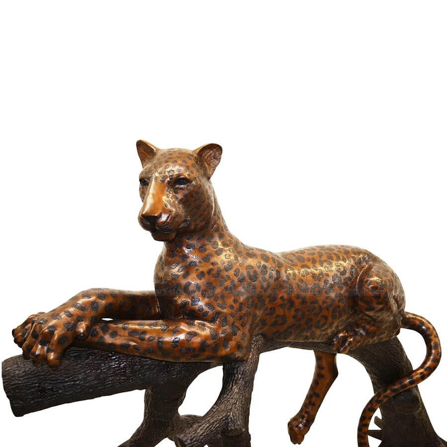 leopard on tree sculpture - Arturban Statue