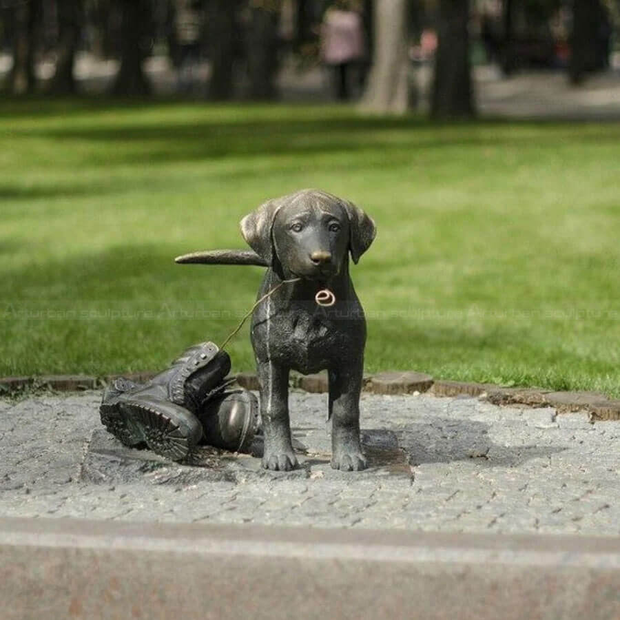 Black Lab Puppy Statue - Arturban Statue