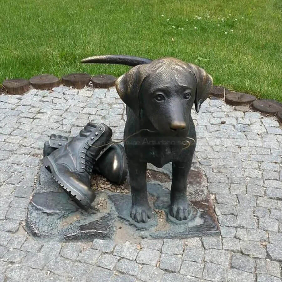 Black Lab Puppy Statue - Arturban Statue