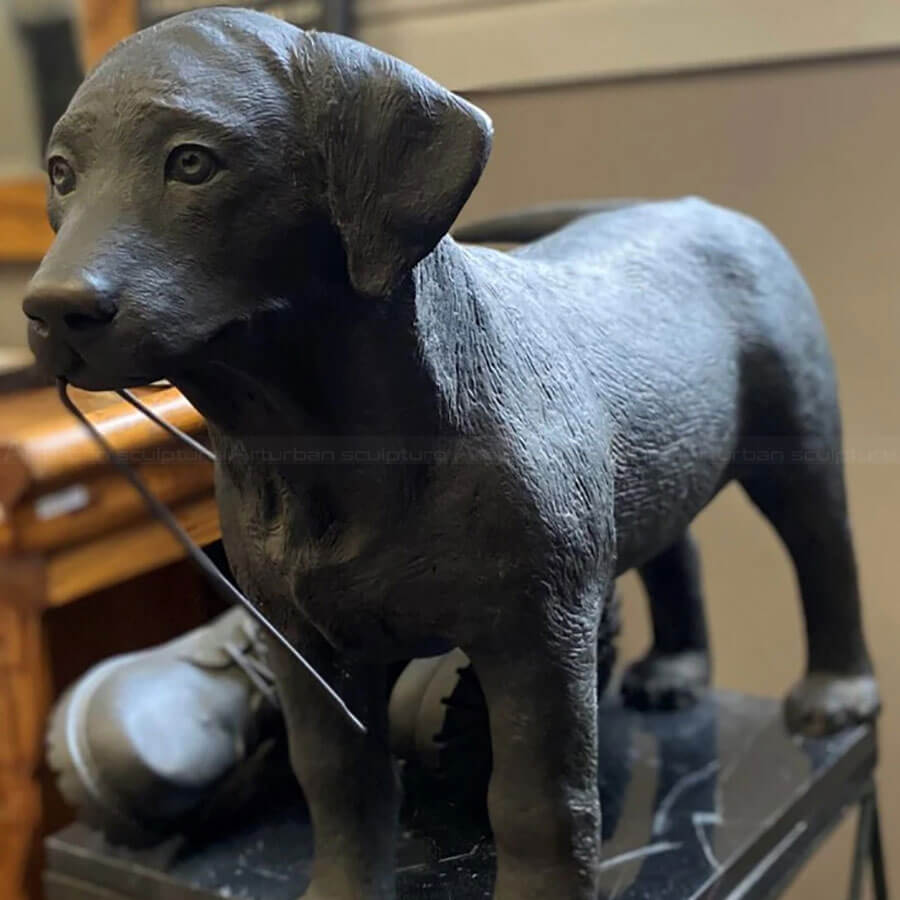 Black Lab Puppy Statue - Arturban Statue