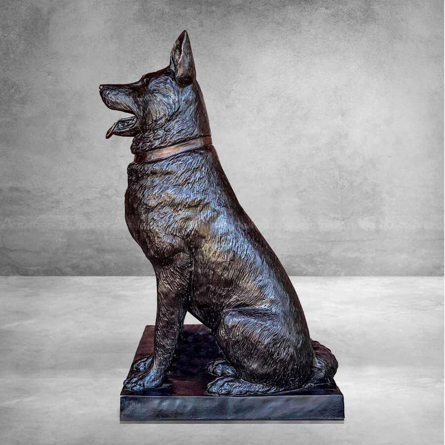 German Shepherd Bronze Sculpture - Arturban Statue