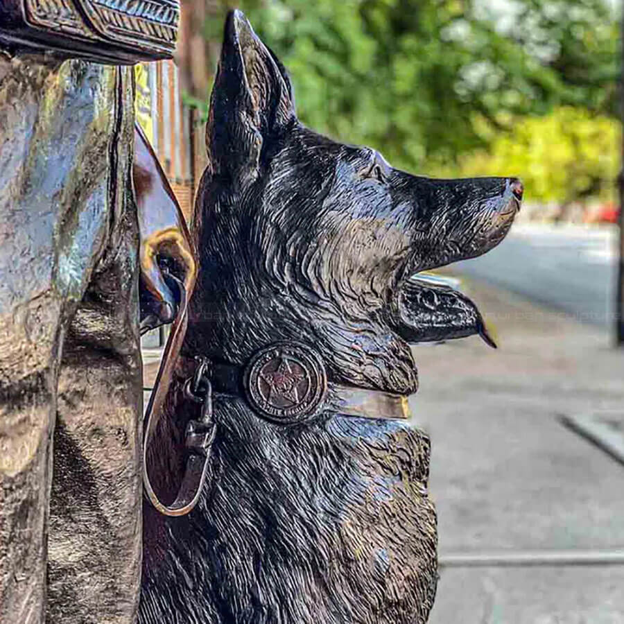 German Shepherd Bronze Sculpture - Arturban Statue