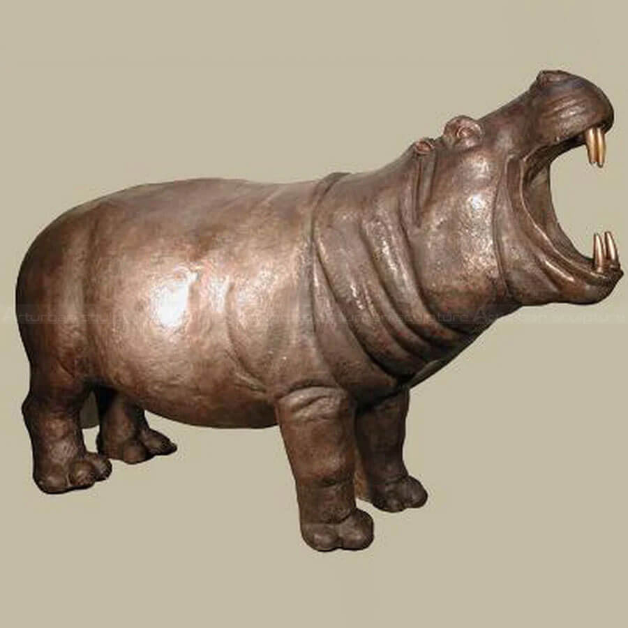 Bronze Hippo Statue - Arturban Statue