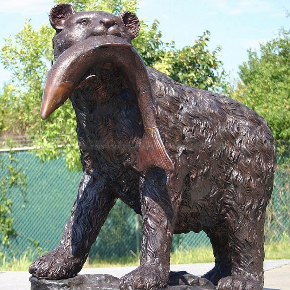 fishing bear garden statue - Arturban Statue