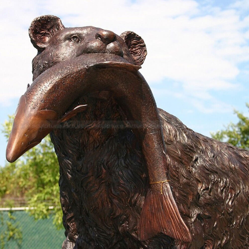 fishing bear garden statue - Arturban Statue