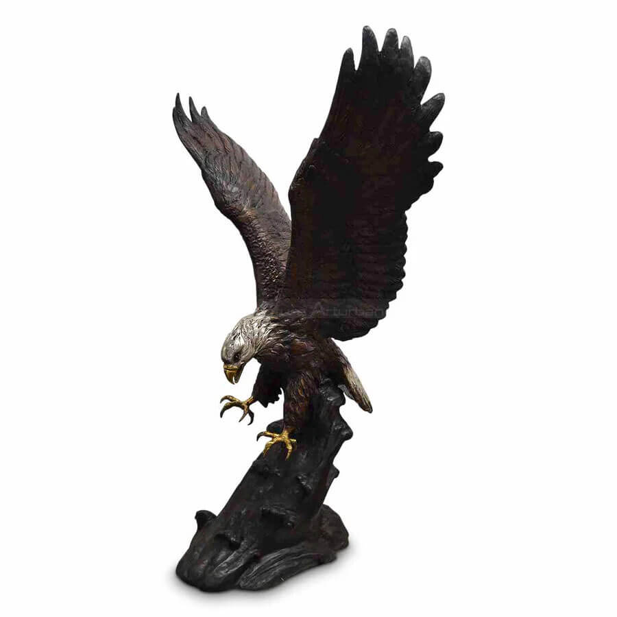 Metal Flying Eagle Sculpture - Arturban Statue