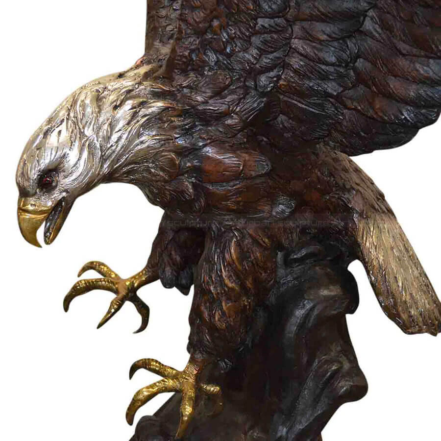 Metal Flying Eagle Sculpture - Arturban Statue