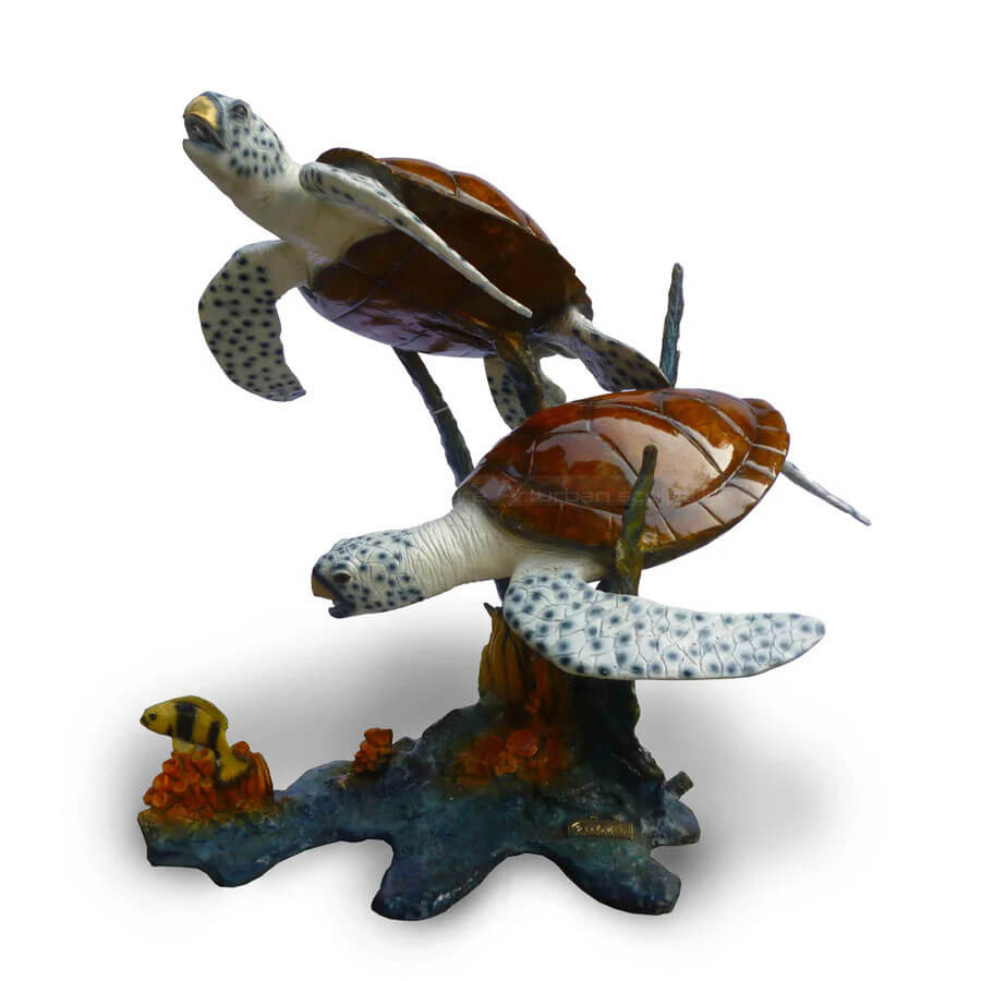 Sea Turtle Water Fountain - Arturban Statue