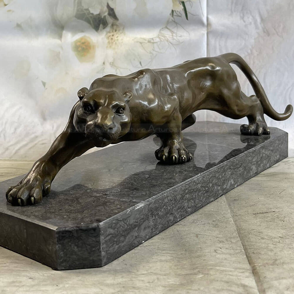 bronze cheetah sculpture - Arturban Statue